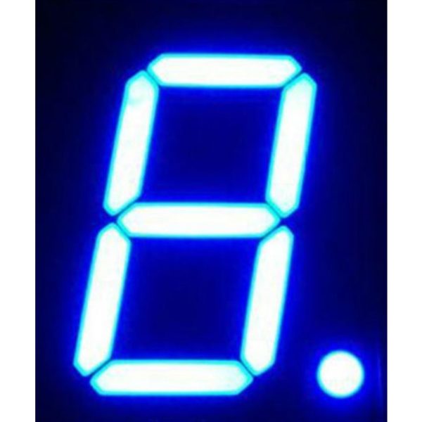 1.8 inch 1 digit Blue Led display 7 segment Common cathode COMM 43 ,R16 - Faranux Electronics