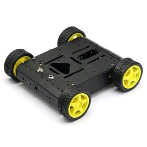 SainSmart 4WD Drive Aluminum Mobile Car (Black) Robot Platform for ...