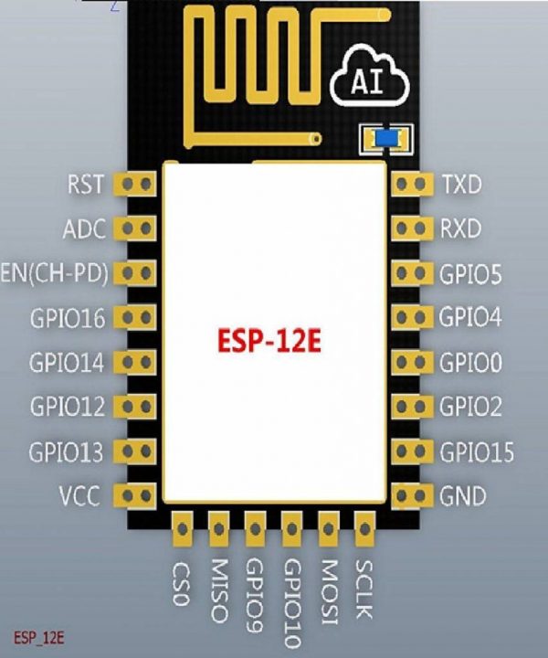 ESP-12E ESP8266 Serial WIFI Transceiver Wireless Module MOD34 , R23 - Faranux Electronics