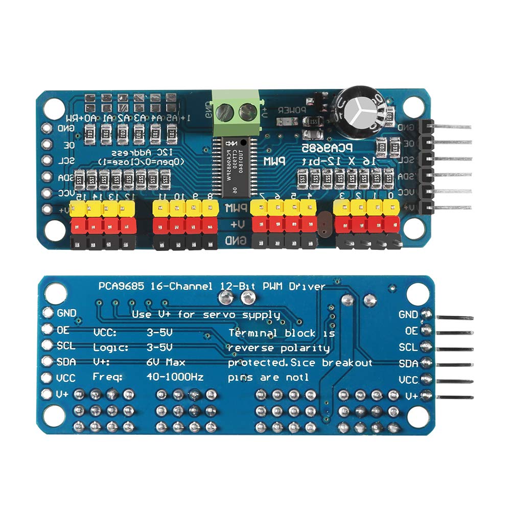 PCA9685 16 Channel 12 Bit PWM Servo Driver Board Module Controller for Arduino And Raspberry Pi ...