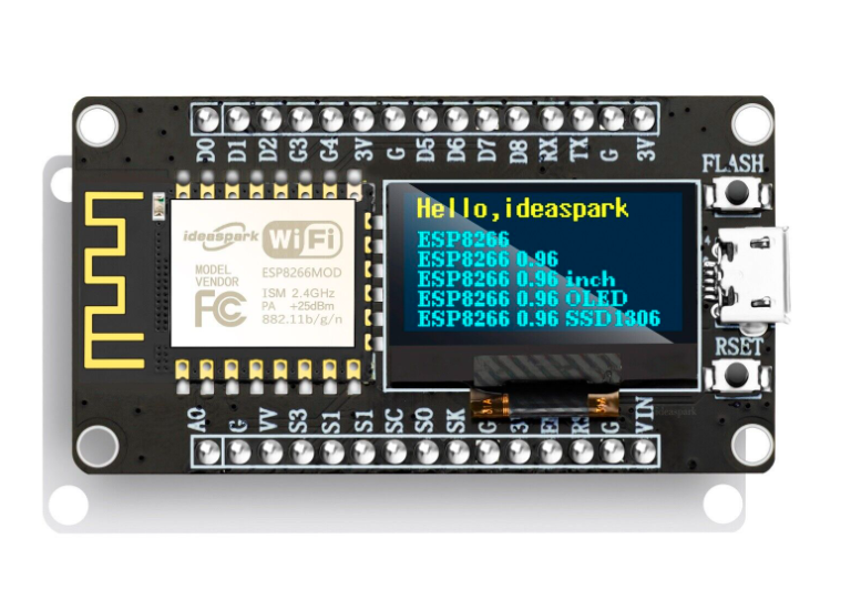 NodeMCU ESP8266 Development Board with 0.96 Inch OLED Display, CH340 ...