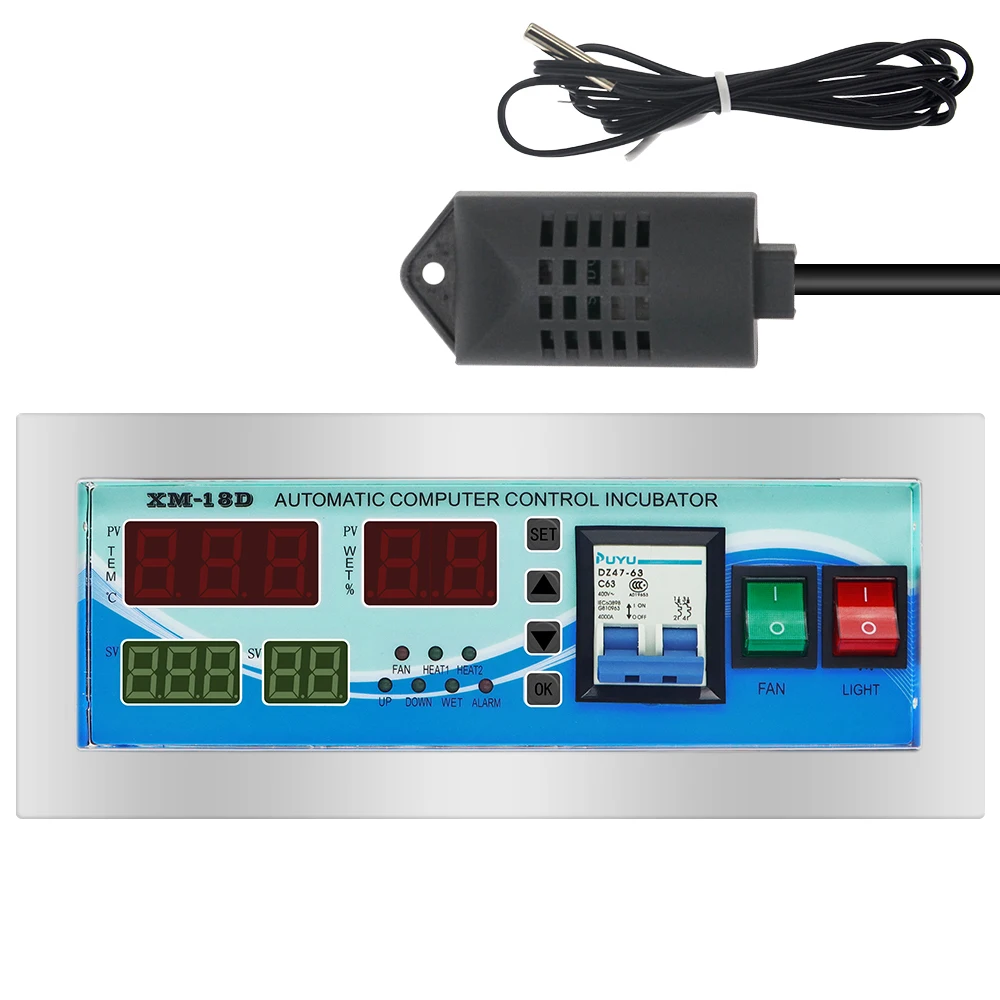 XM-18D Temperature and Humidity Controller Automatic Poultry Incubator COM37, R21 - Faranux ...