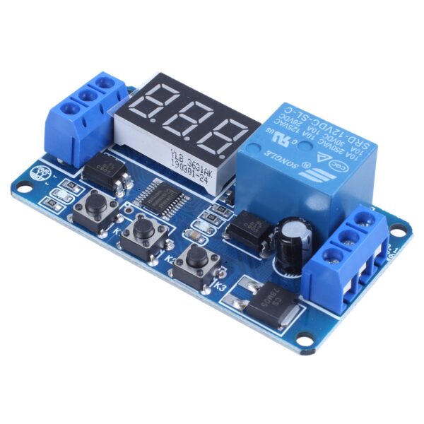 Automation DC 12V LED Display Digital Delay Timer Control Switch Relay Module COM33, R38 ...